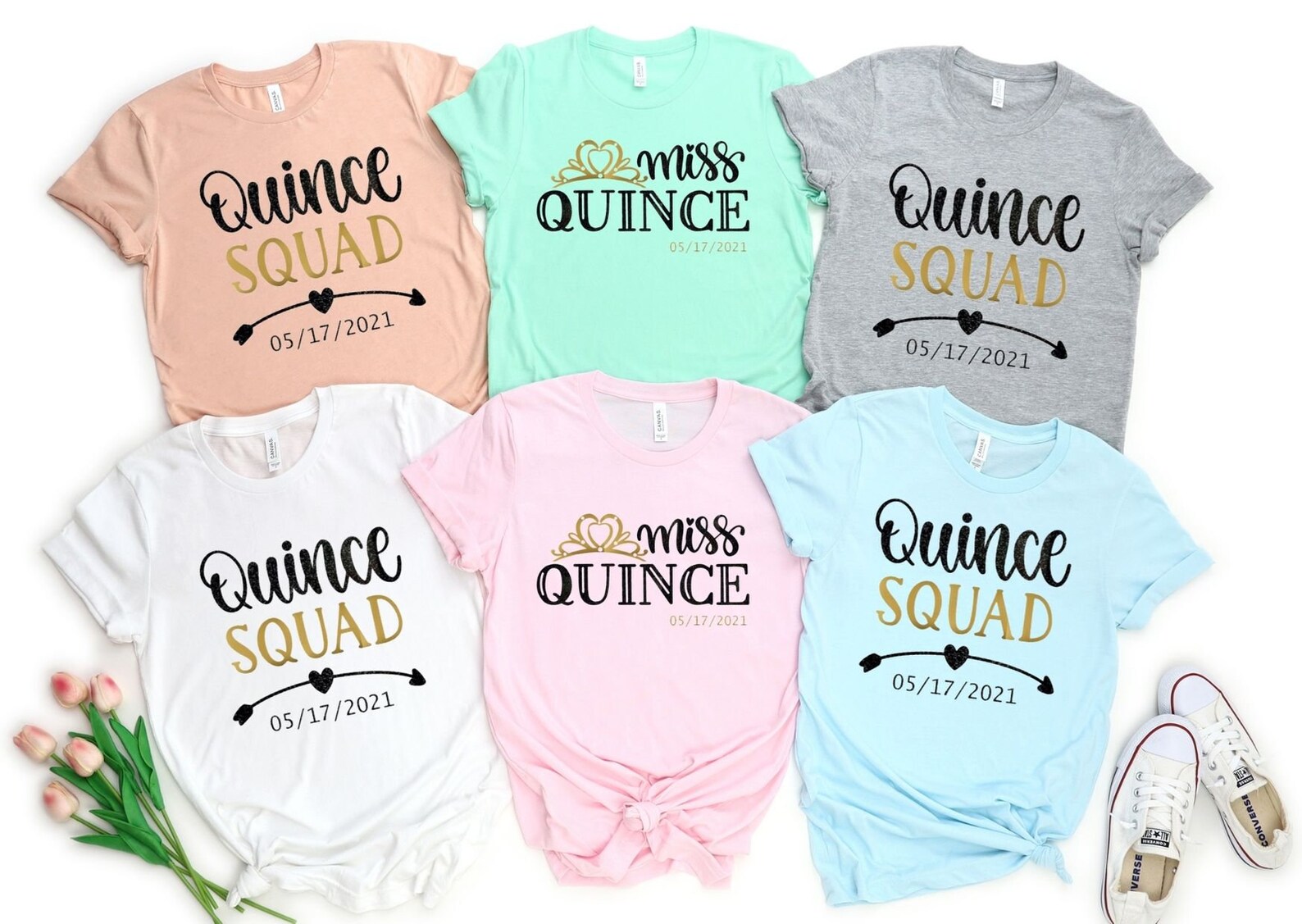 Miss Quince Personalized T-shirt Wit Matching Quince Crew - Etsy