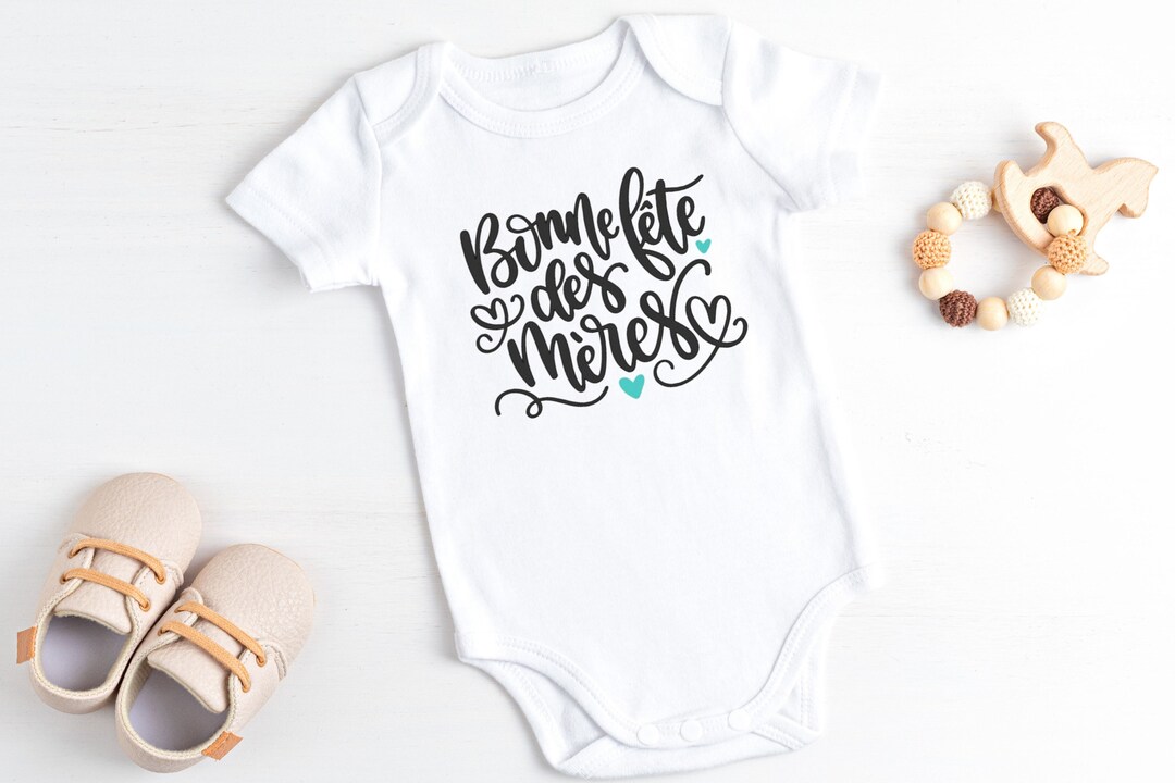 Personalized Bonne Fête Des Mères Bodysuit | French Mother's Day Gift ...
