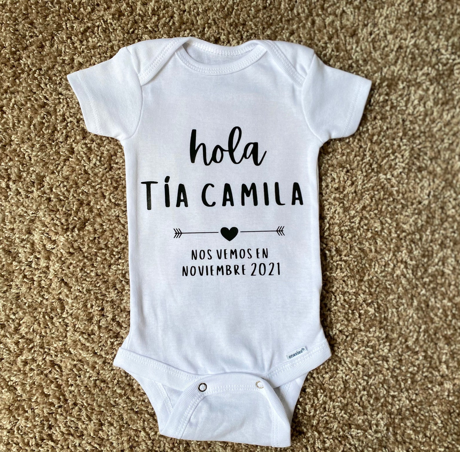 Hola Tia Baby Pregnancy Announcement Onesie Aunt Pregnancy | Etsy