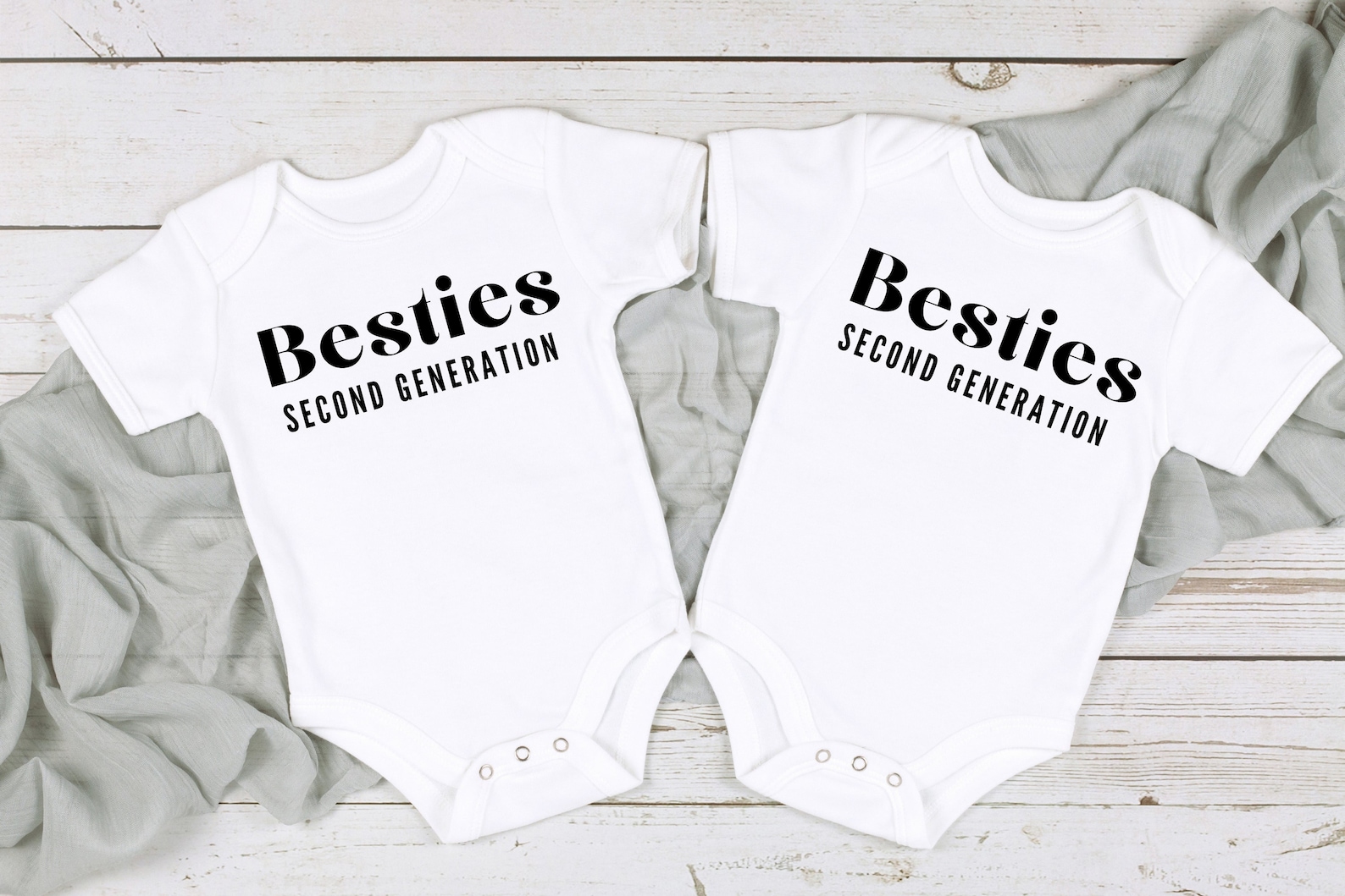Besties Second Generation Matching Bodysuits Best Friends - Etsy