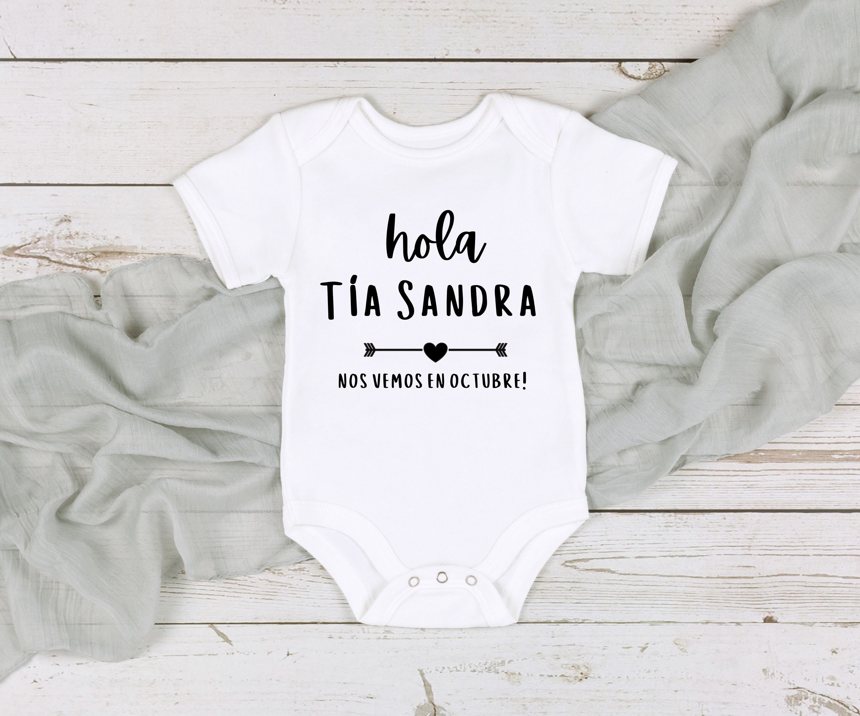Hola Tia Baby Pregnancy Announcement Onesie Aunt Pregnancy | Etsy