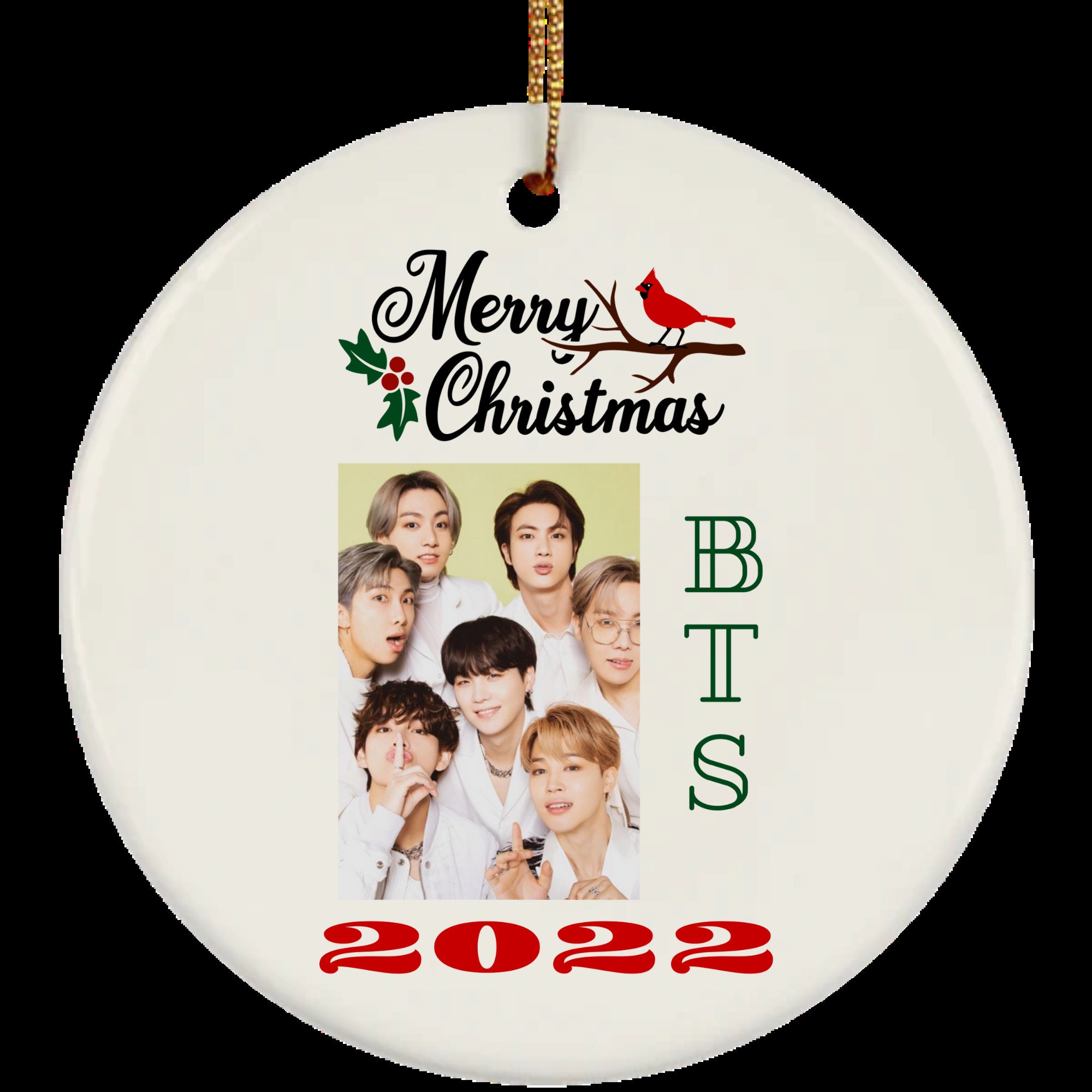 Bts Group Ornament bts inspired christmas tree ornaments holiday sold ...