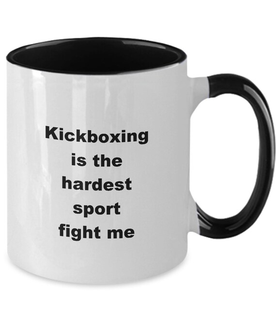 Kickboxing players coffee mug for kickboxers hobbyist | Etsy