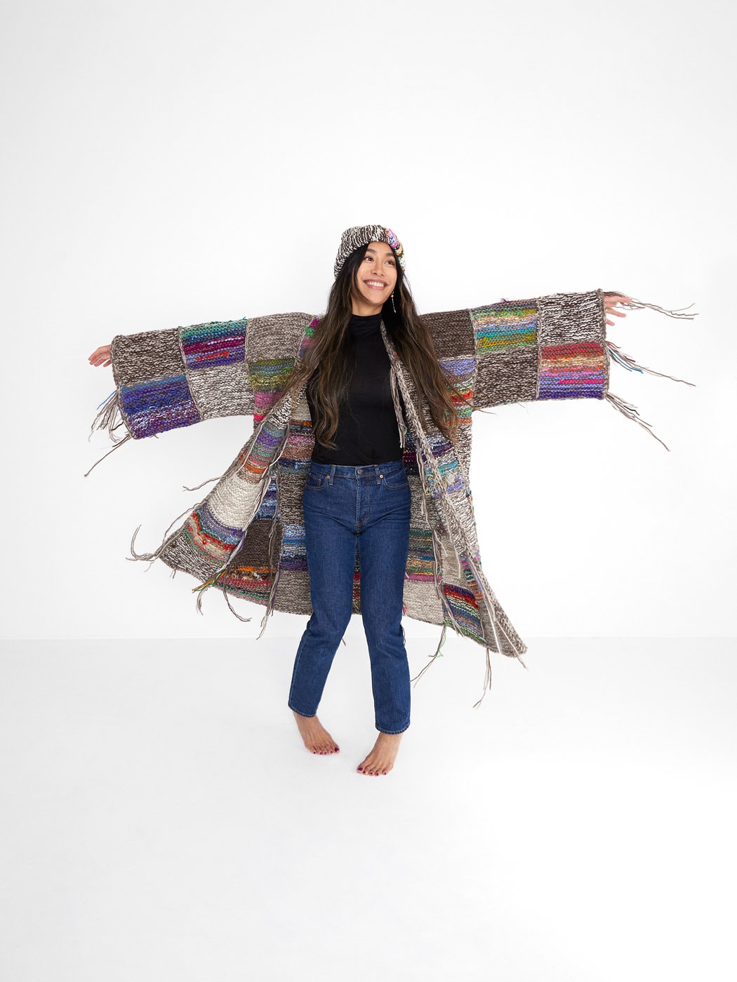 Patchwork Knit Duster - Etsy