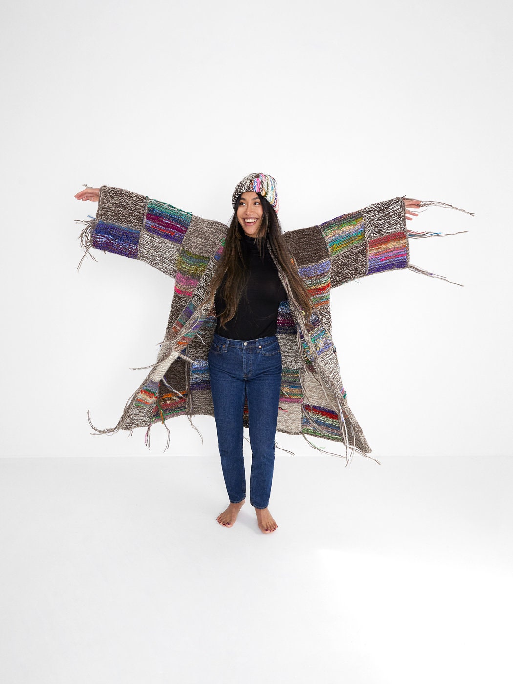 Patchwork Knit Duster - Etsy