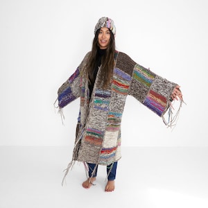 Patchwork Knit Duster - Etsy