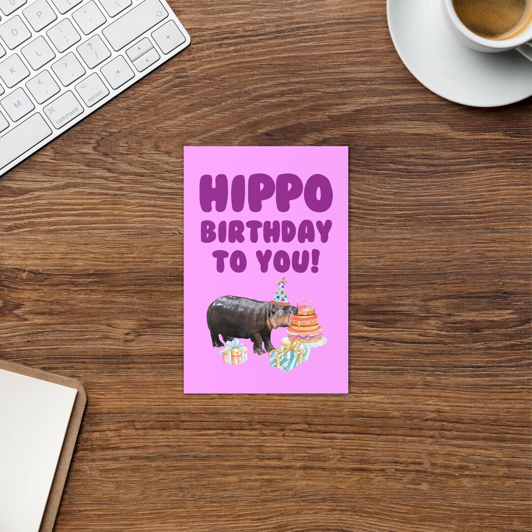Hippo Birthday to You Celebrate With Moo Deng Cute and Viral Pygmy ...