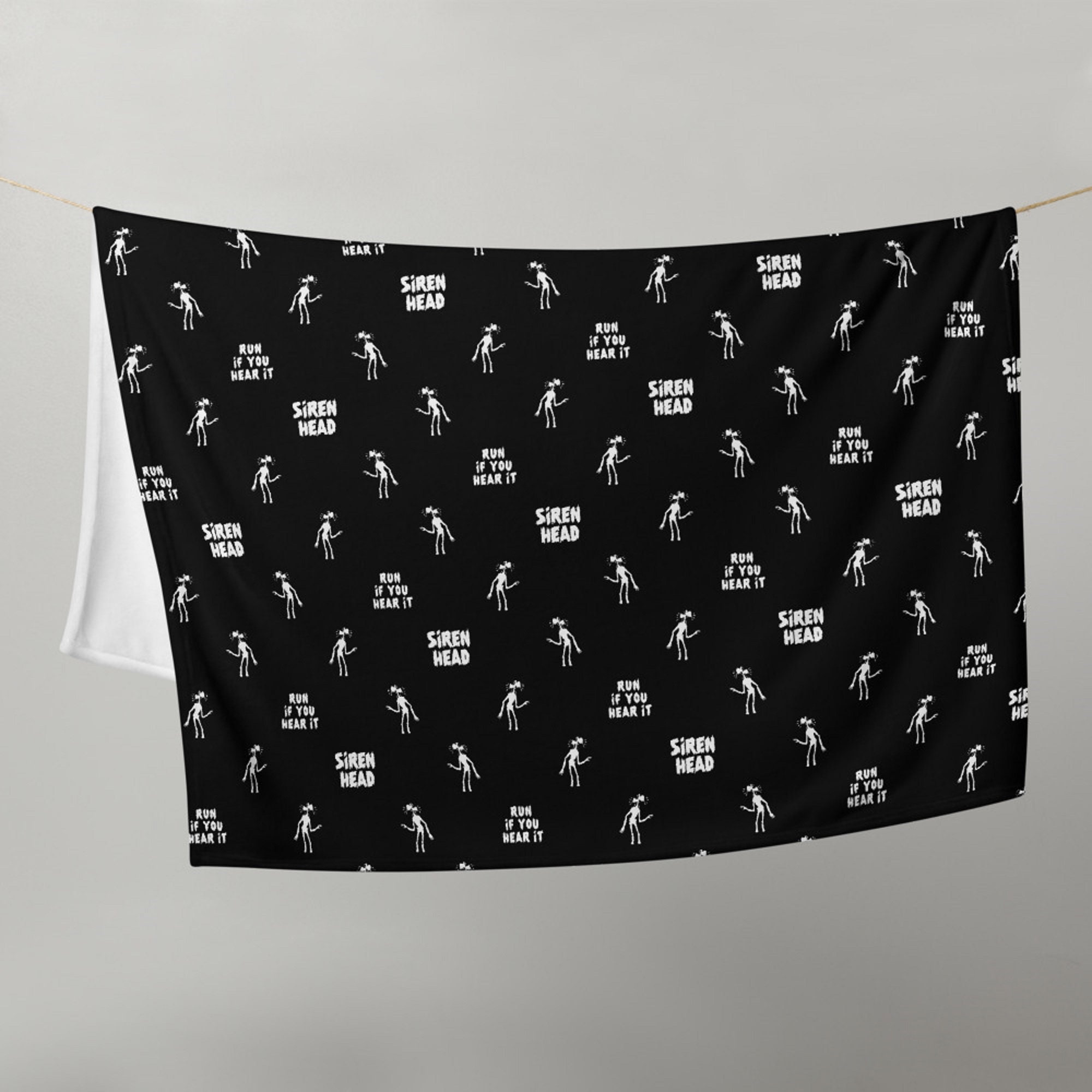 Sci-fi Monster Throw Blanket Run If You Hear It | Etsy