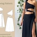 Asymmetrical Two-piece Dress Sewing Pattern PDF XS-XL - Etsy