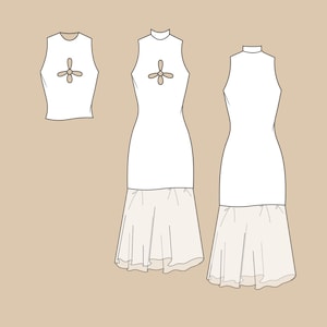 Halter Cut Out Dress Sewing Pattern PDF Size 00-12 - Etsy