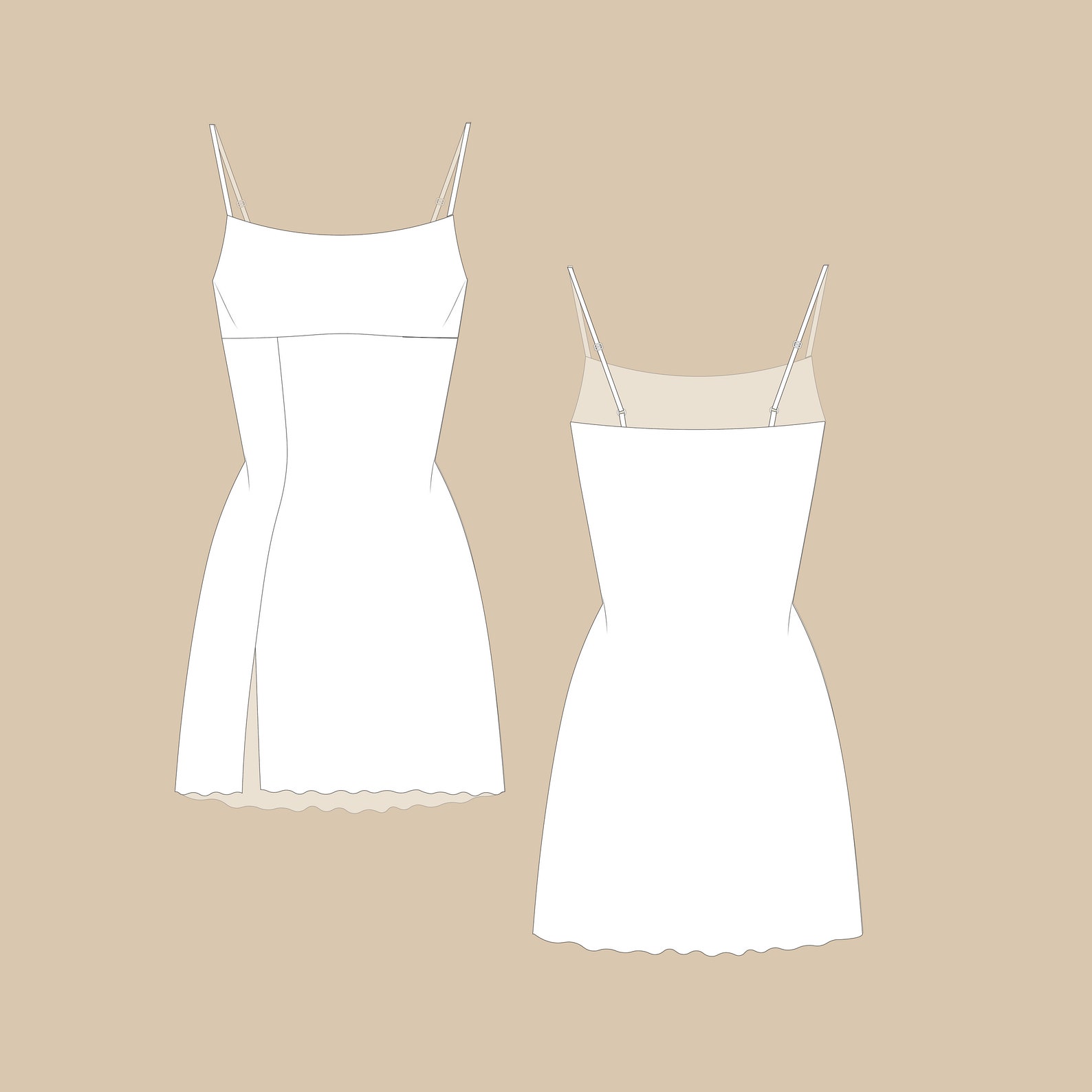 Fitted Mini Dress Sewing Pattern PDF S-XL - Etsy