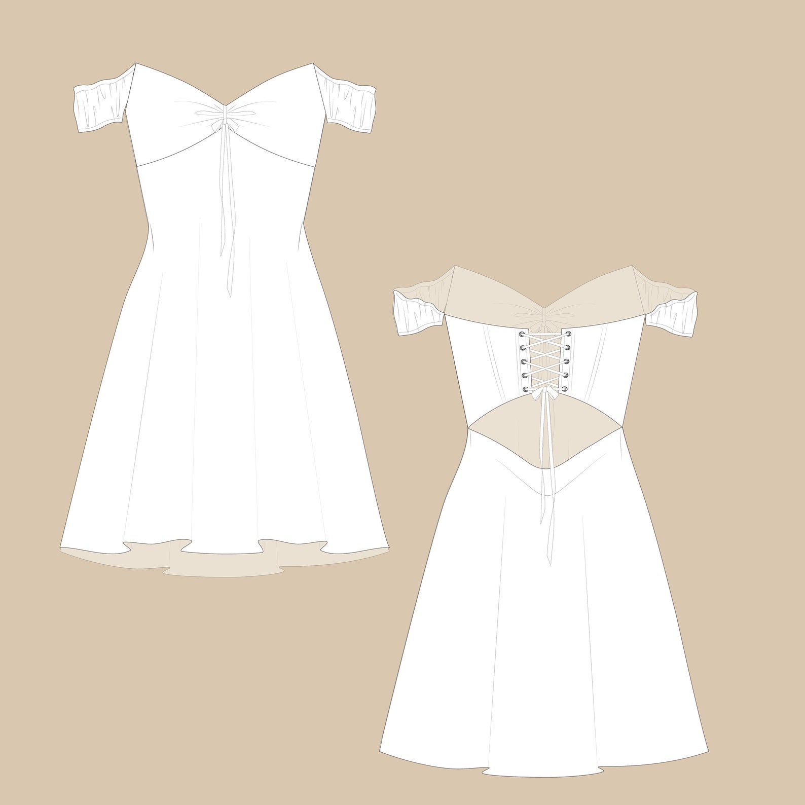 Strapless Silk Dress Sewing Pattern PDF S-XL - Etsy