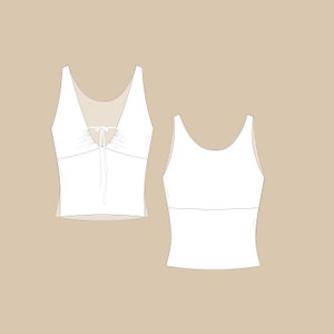 Drawstring Tank Top Sewing Pattern PDF 00-14 - Etsy