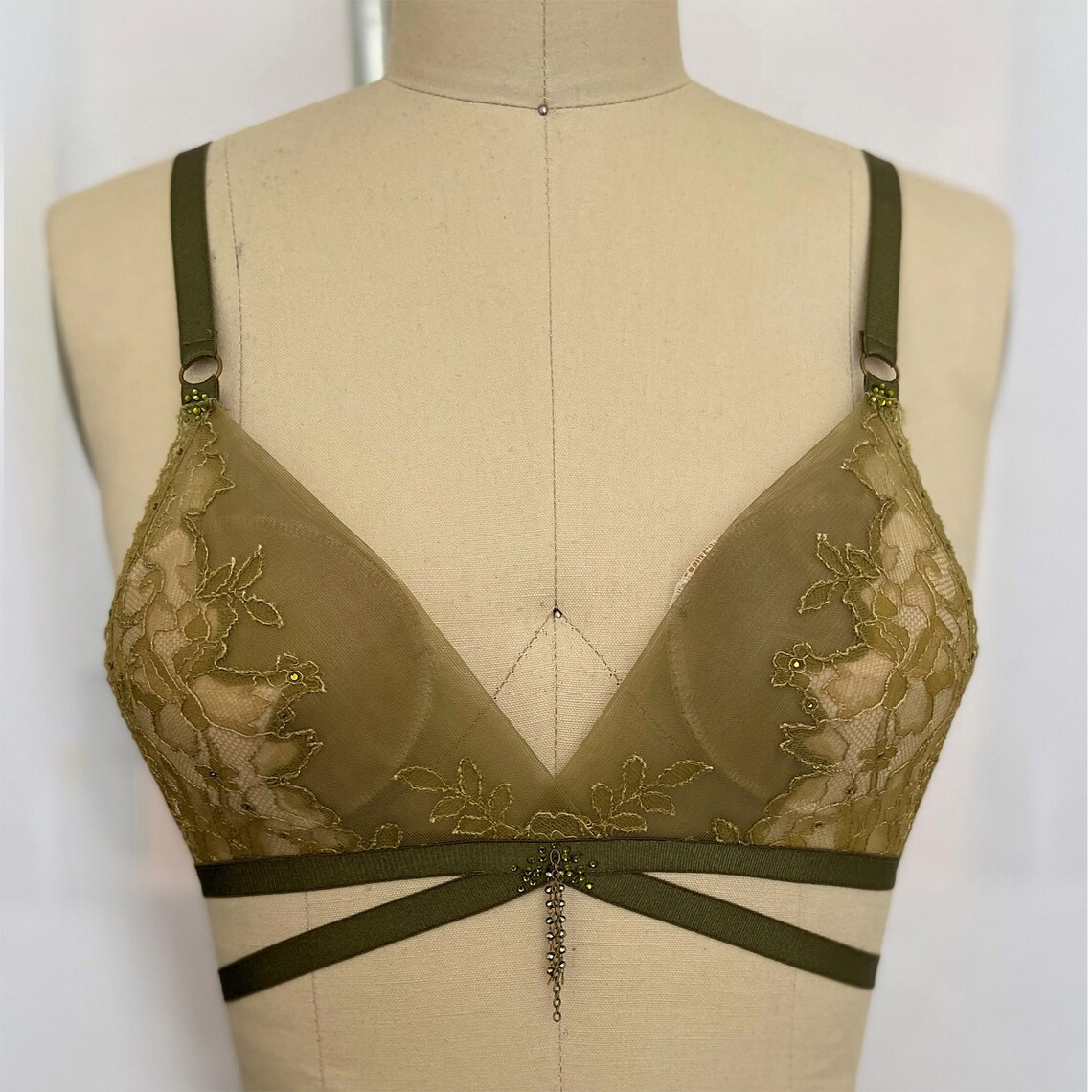 Chartreuse Soft Bra & Silk Pant Set - Etsy