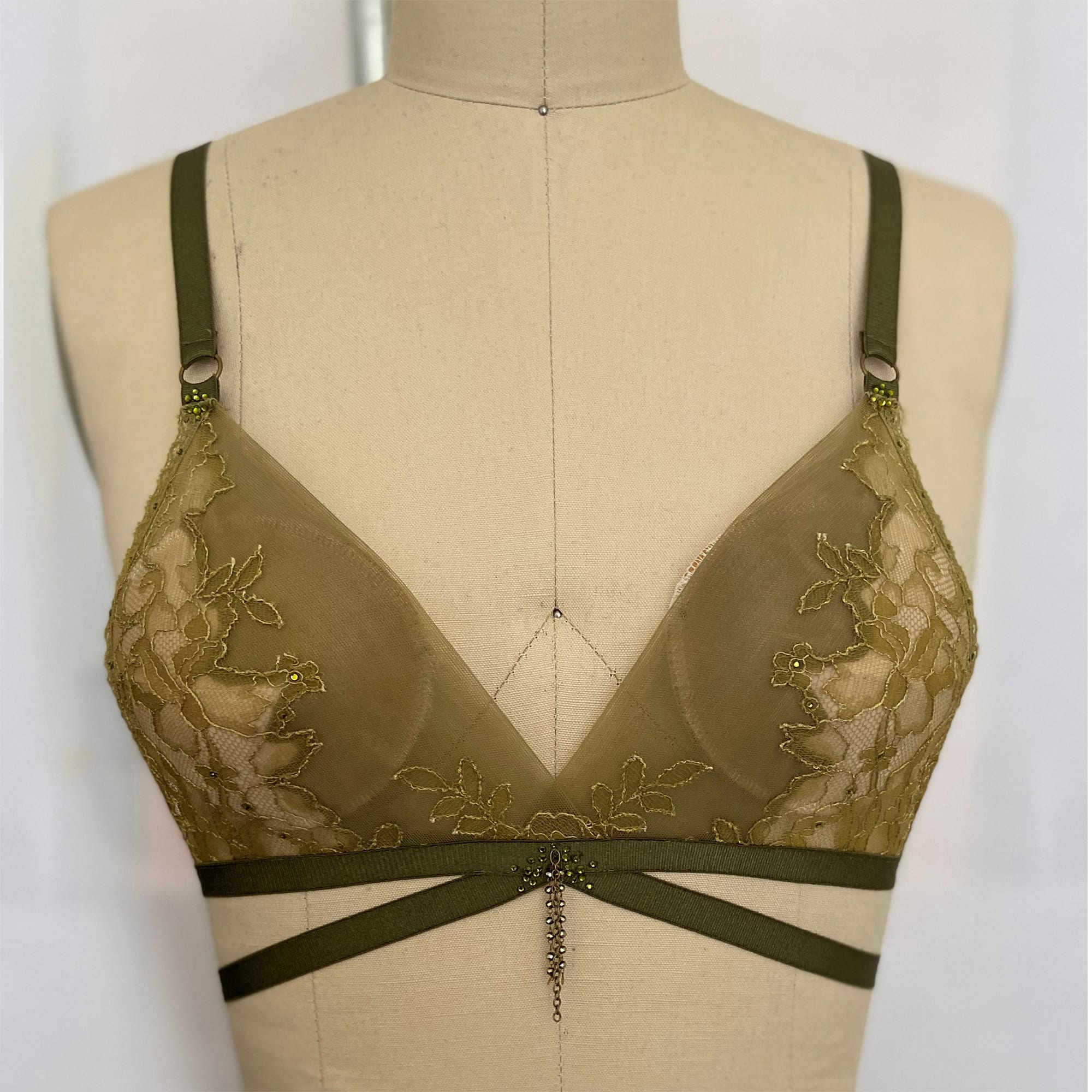 Chartreuse Soft Bra & Silk Pant Set - Etsy