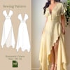 Empire Gathered Dress Sewing Pattern PDF XS-XL - Etsy Canada
