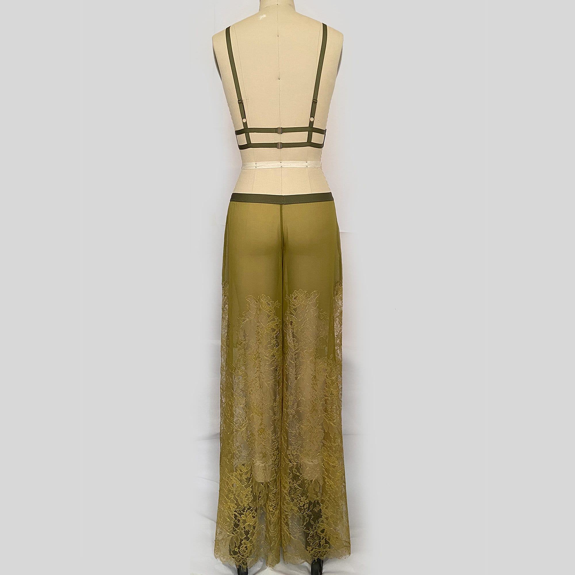 Chartreuse Soft Bra & Silk Pant Set - Etsy