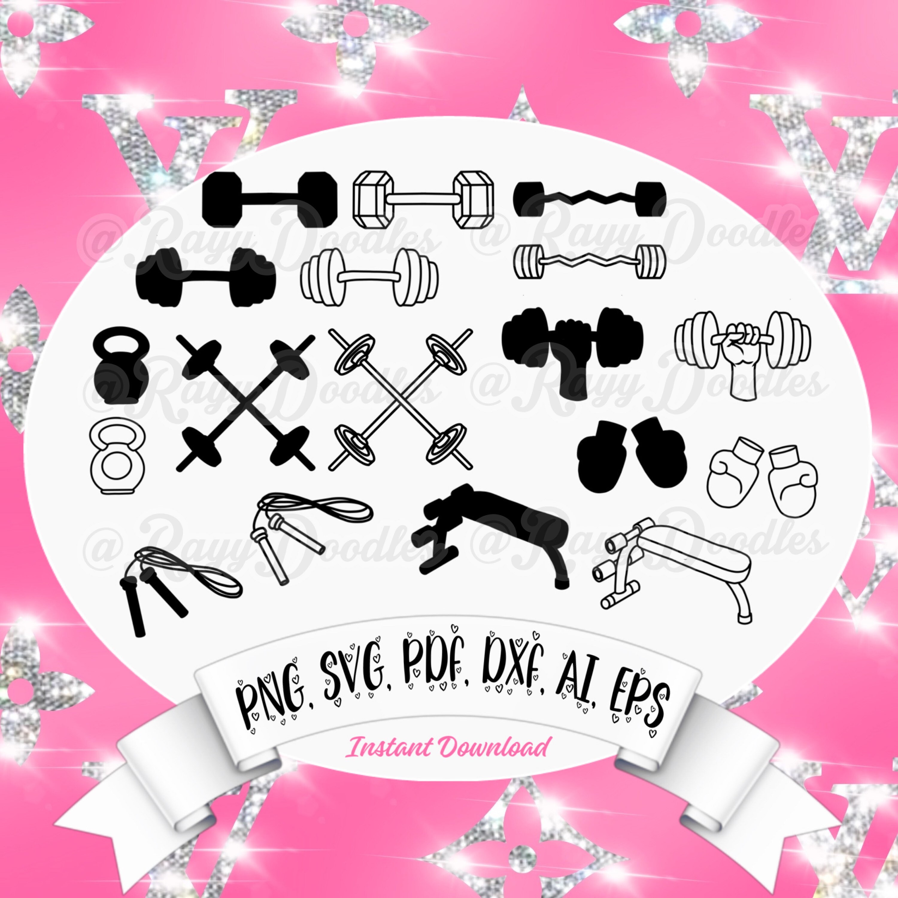 Gym Equipment SVG Bundle - Etsy