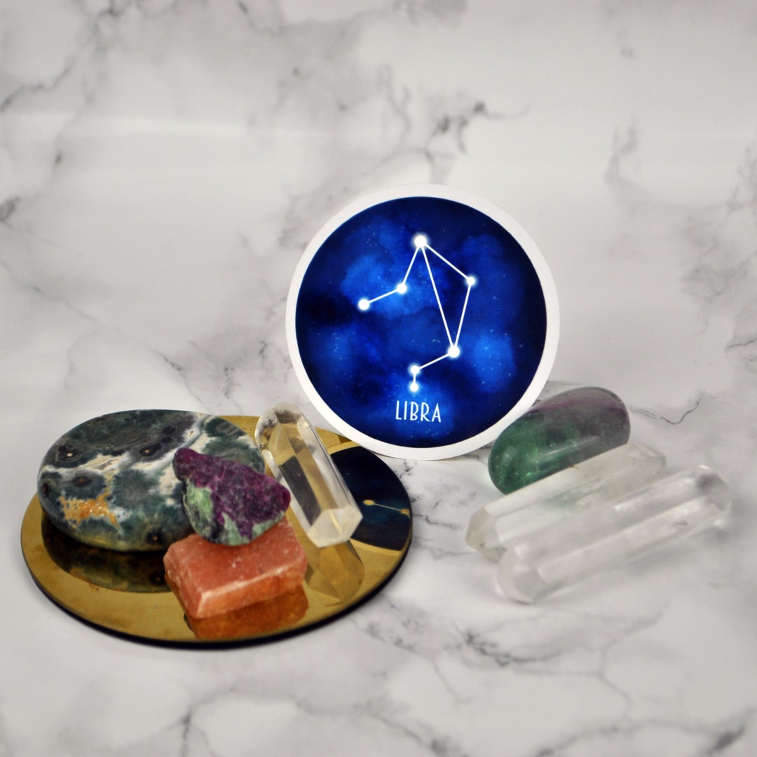 Libra Zodiac Star Sign Vinyl Sticker Cute Stationery Planner Stickers ...