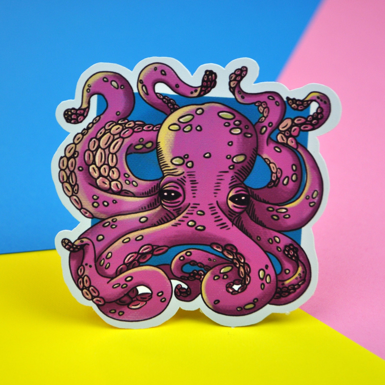 Nautical Kraken Octopus Vinyl Sticker Cute Stationery - Etsy