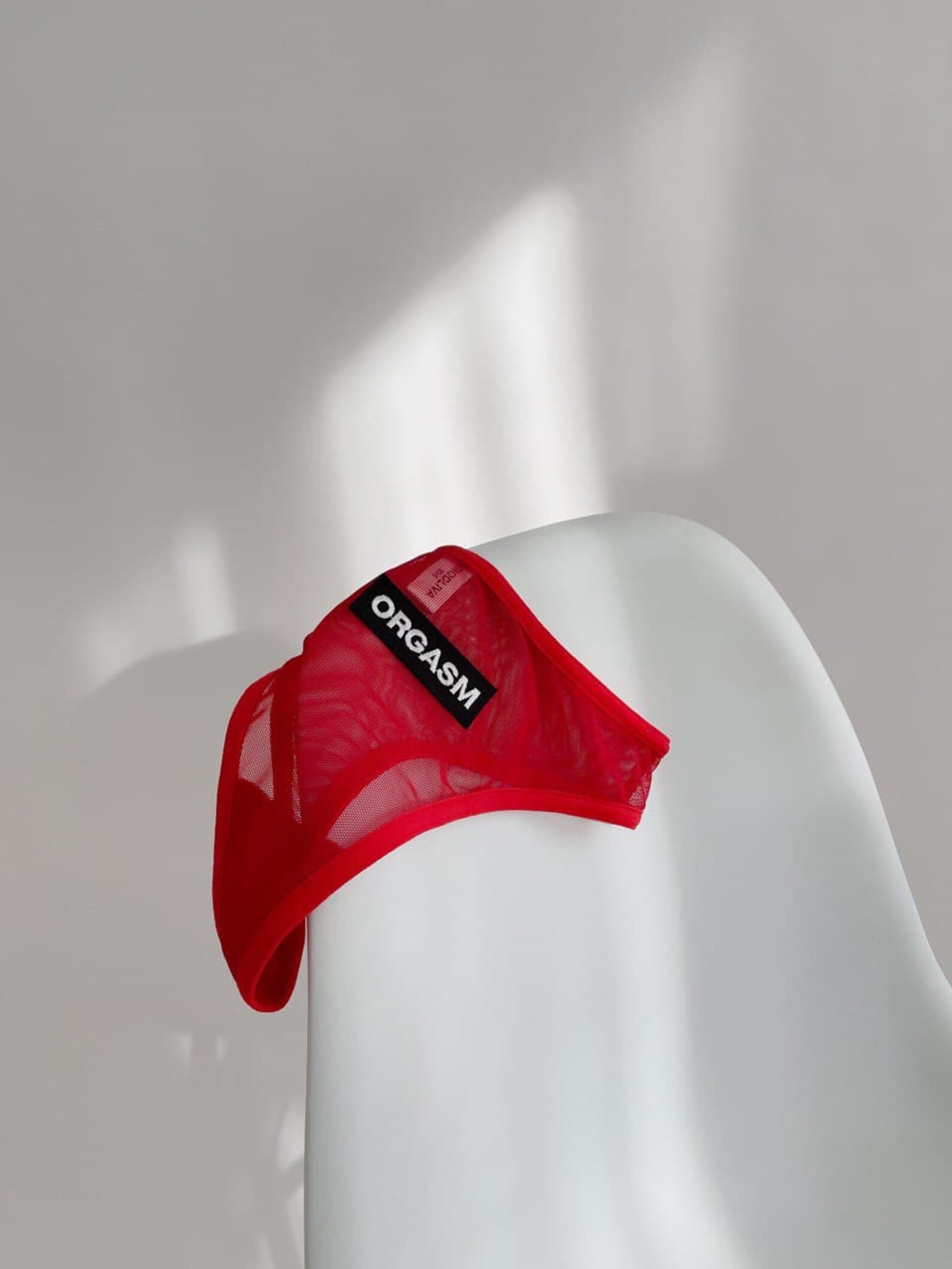 Mesh Thong With Patch, Orgasm Panties, Transparent Thong, Red Thong ...