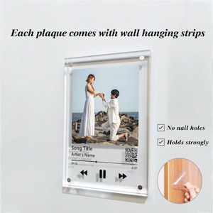 Custom Music and Song Plaque, Personalized Picture Frame, Custom Photo ...