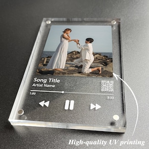 Custom Music and Song Plaque, Personalized Picture Frame, Custom Photo ...