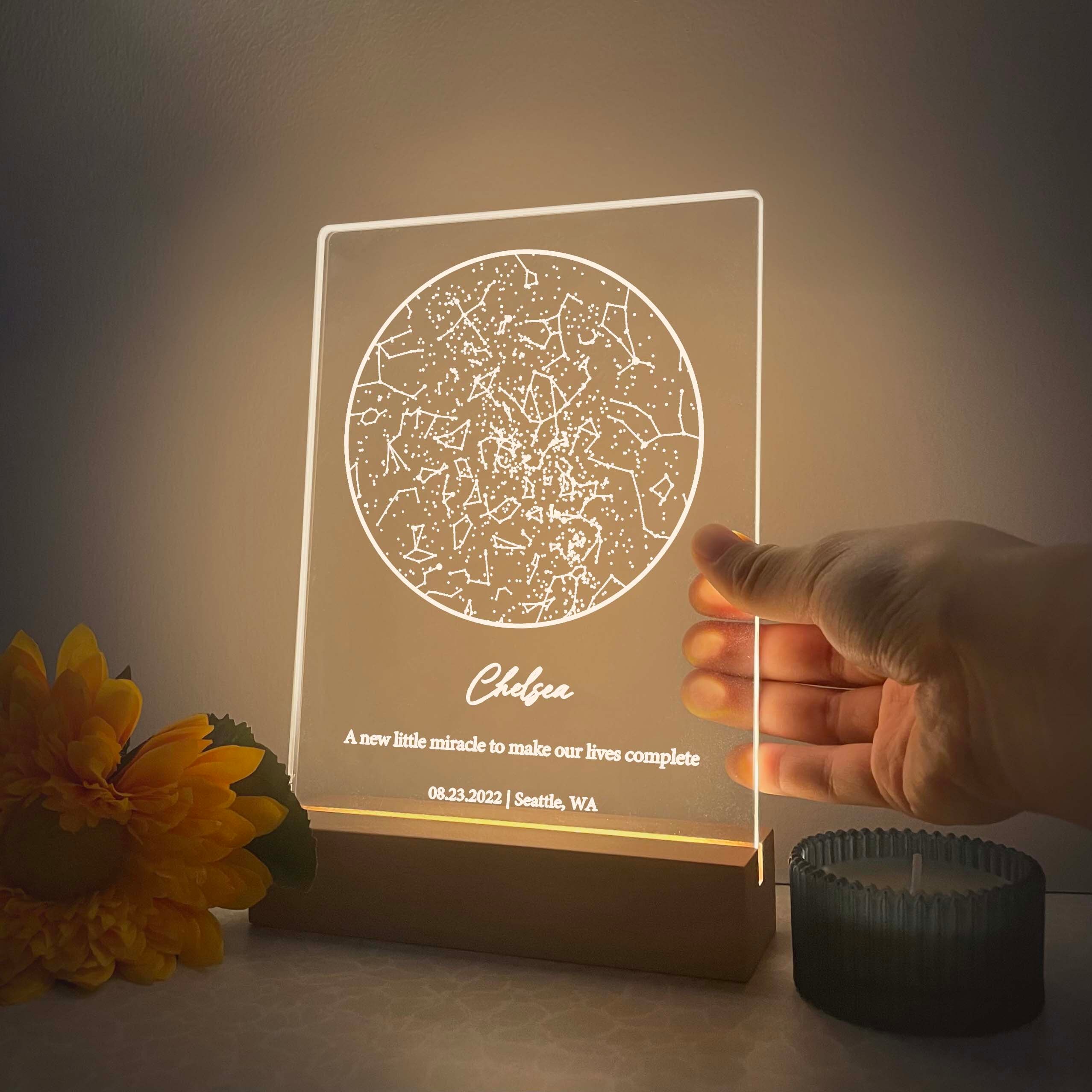 Custom Star Map by Date, Personalized Star Map Print, Custom Star Chart ...
