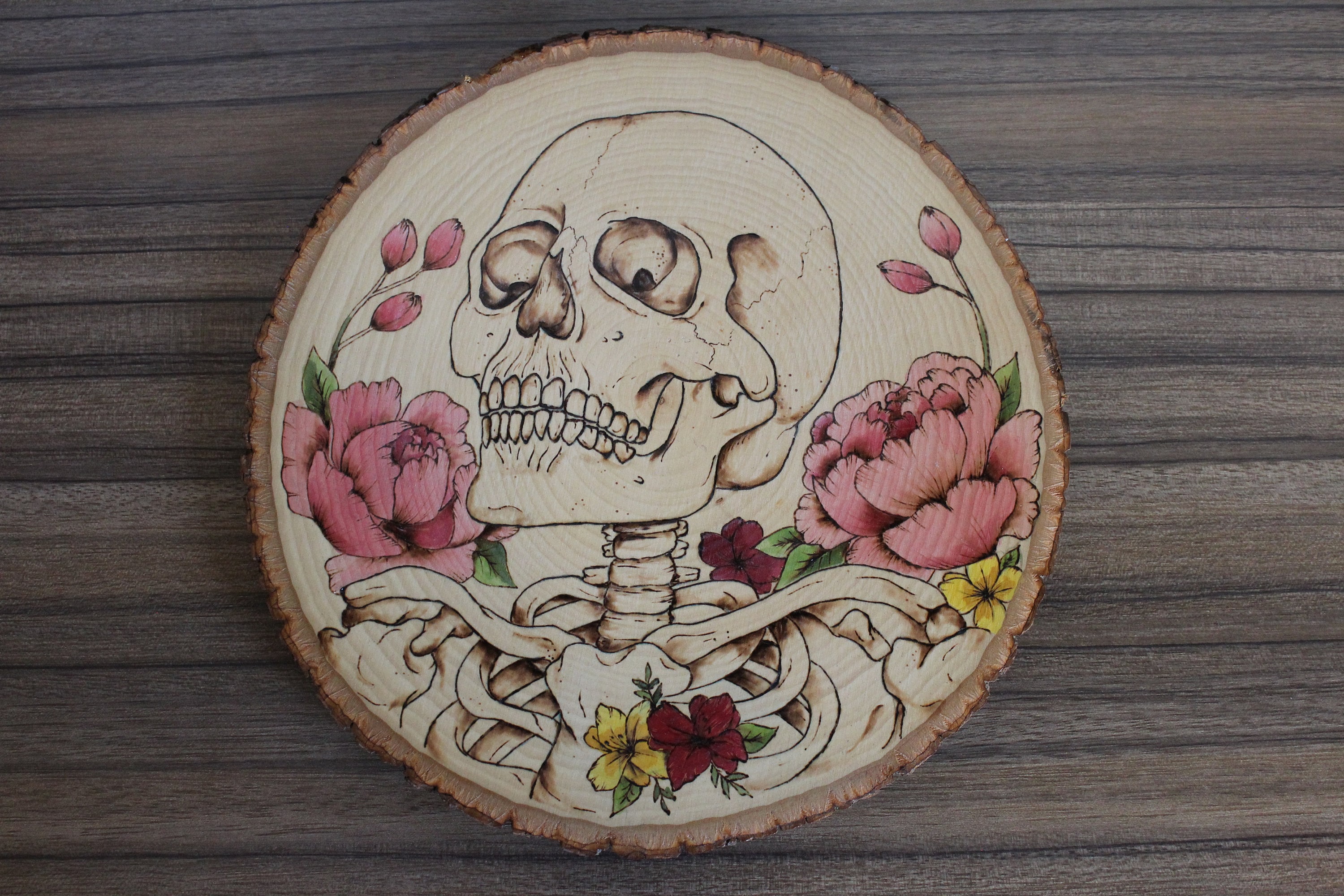 Wood Burned Skull Art - Etsy