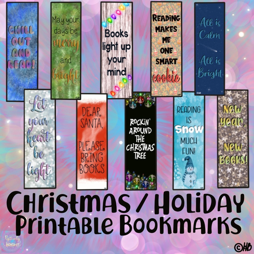 Christmas / Winter Printable Bookmarks - Etsy