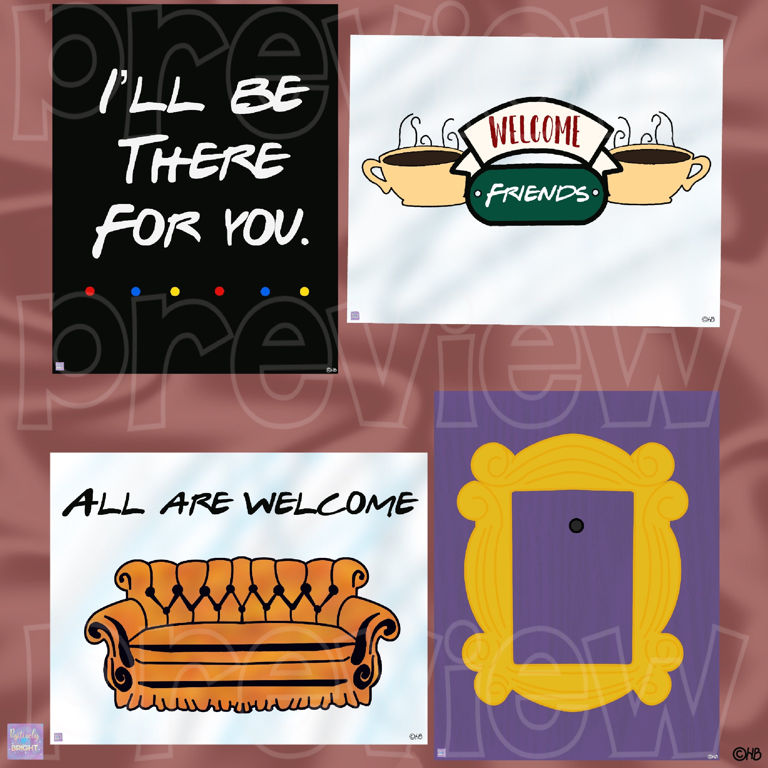 Friends Inspired Motivational Posters - Etsy