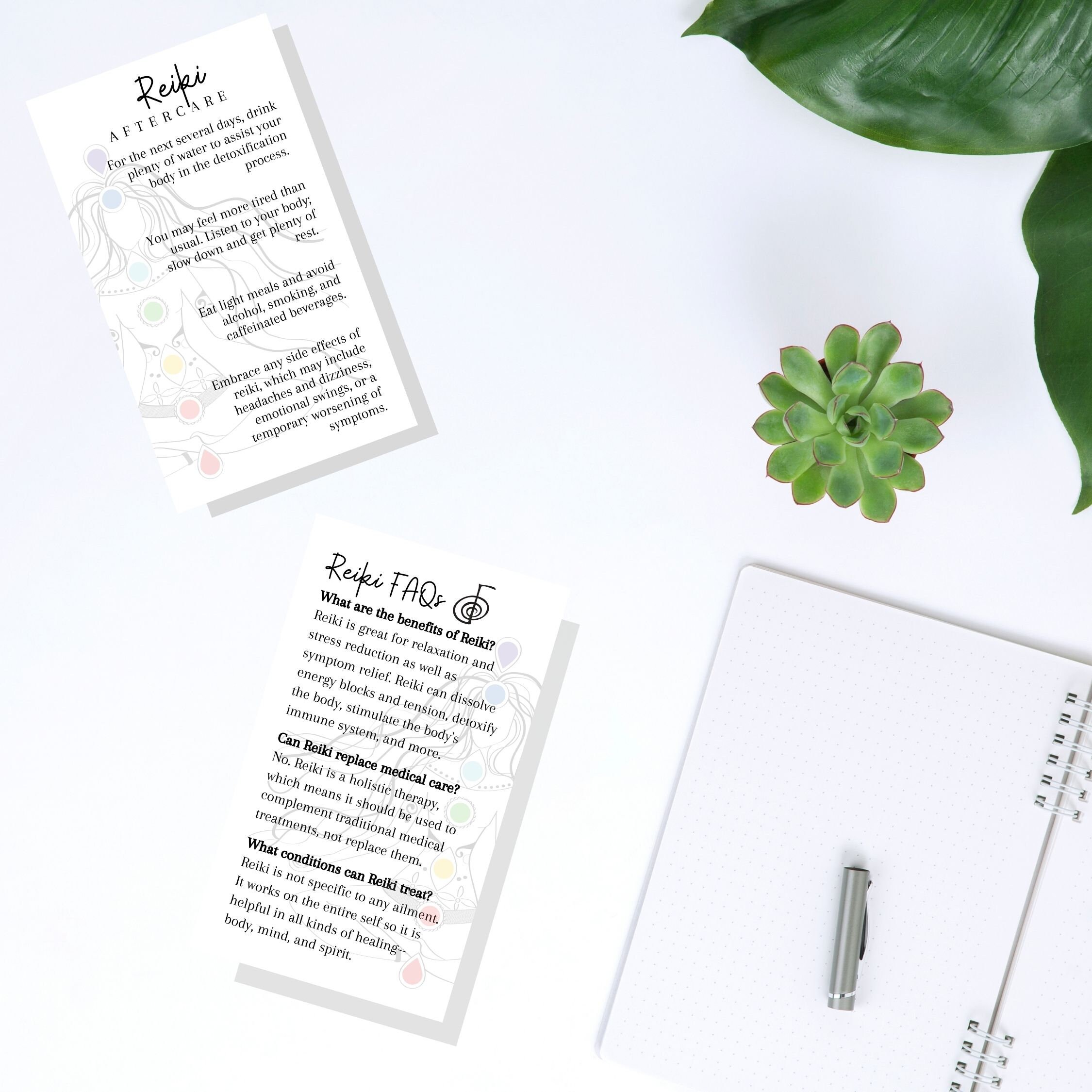 Reiki Aftercare & FAQ Cards Digital Download 2x3.5 Inches - Etsy