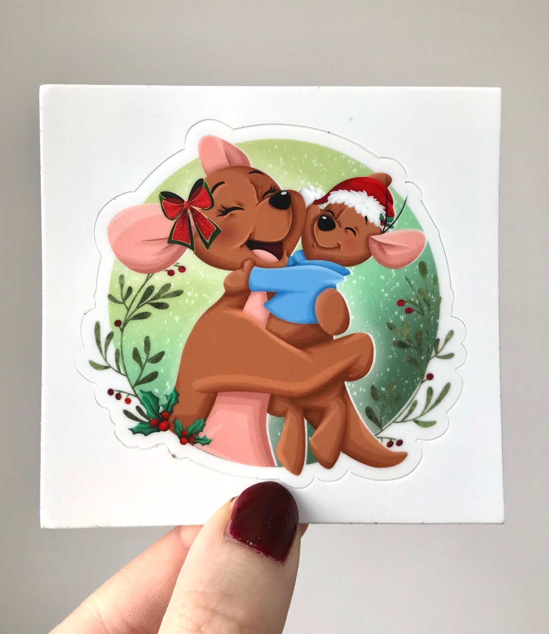Kanga & Roo Christmas Kiss Cut Vinyl Sticker - Etsy