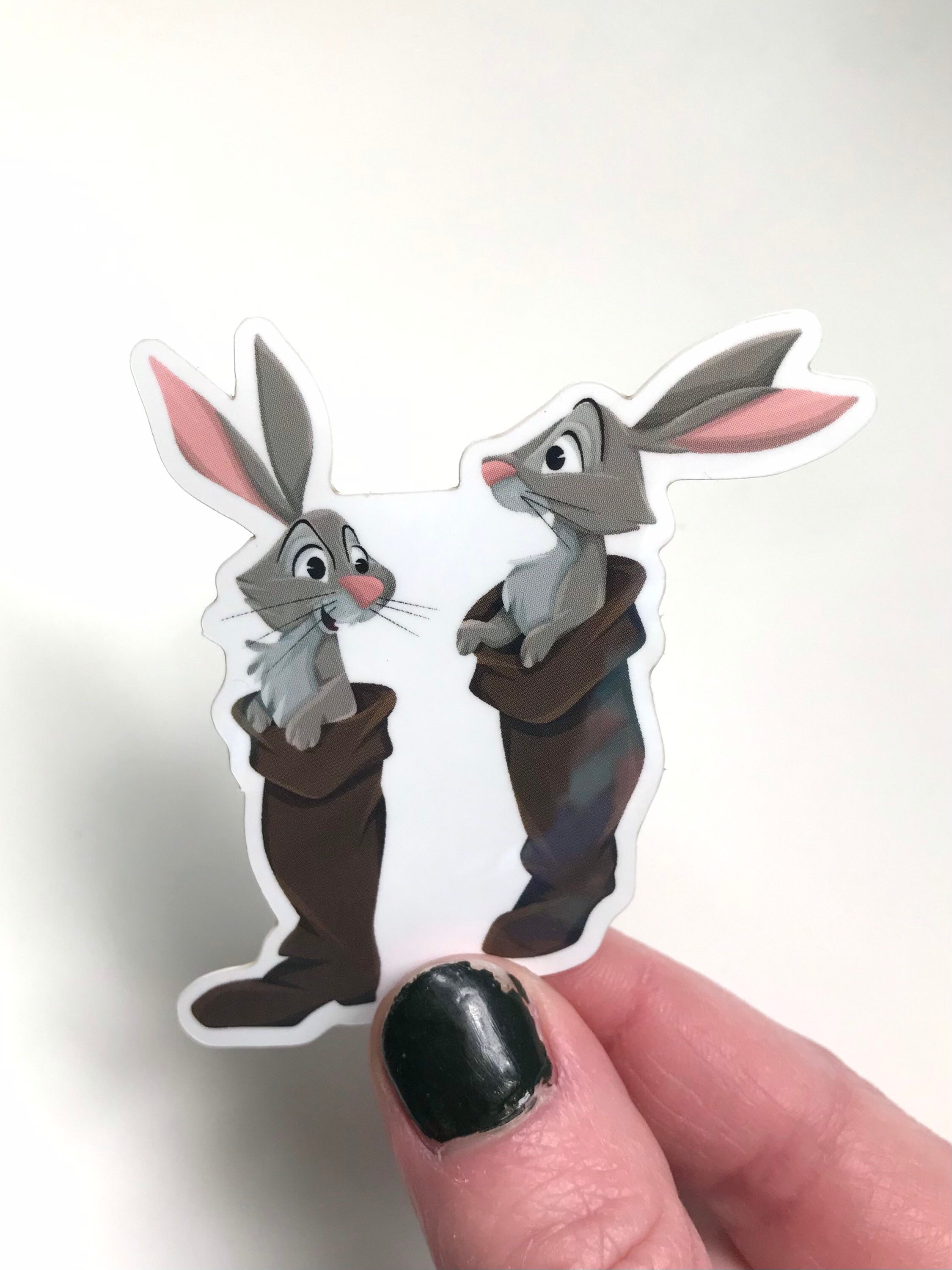 Cute Rabbits in Boots Vinyl Sticker - Etsy