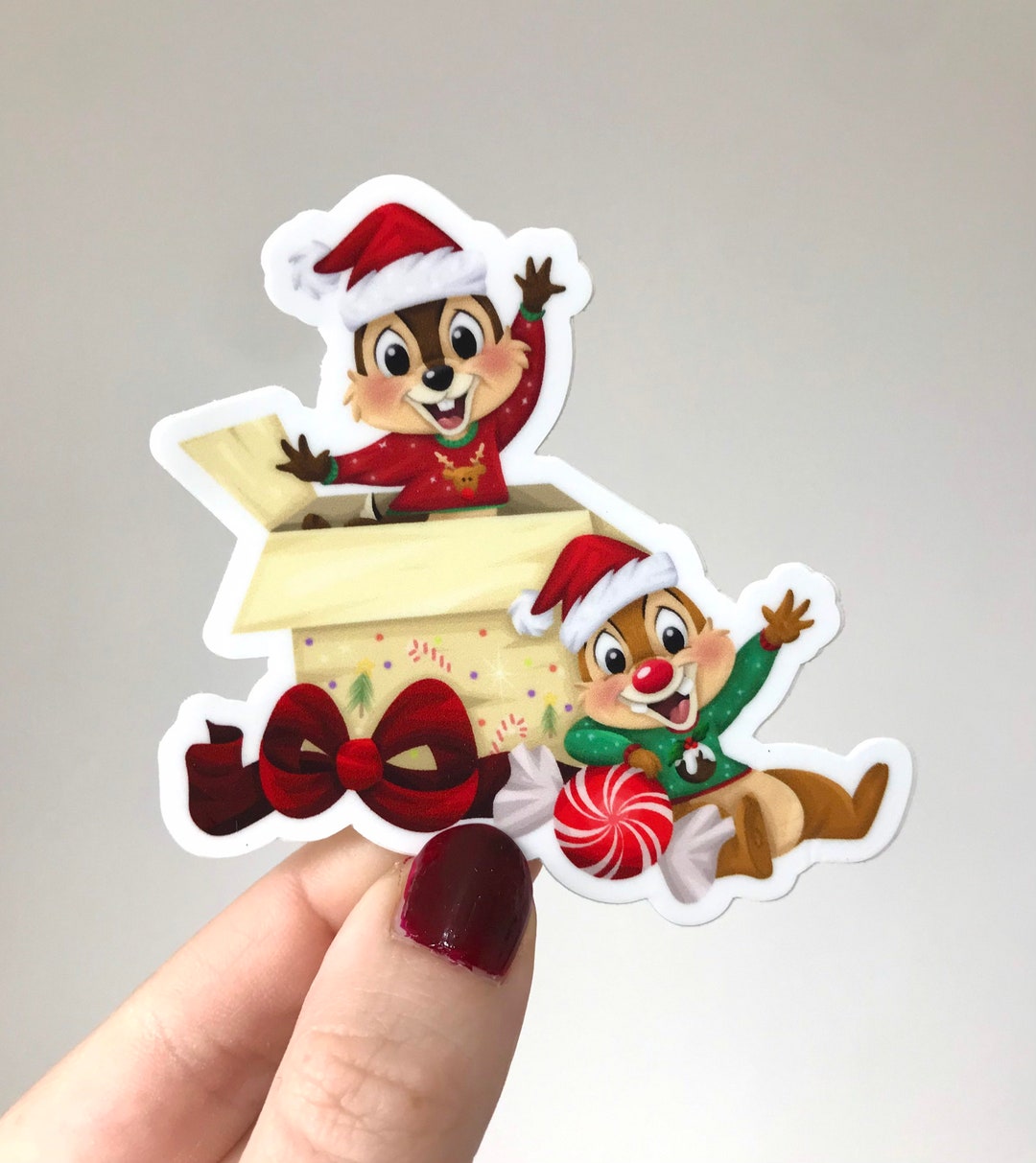 Christmas Chipmunks Vinyl Sticker - Etsy