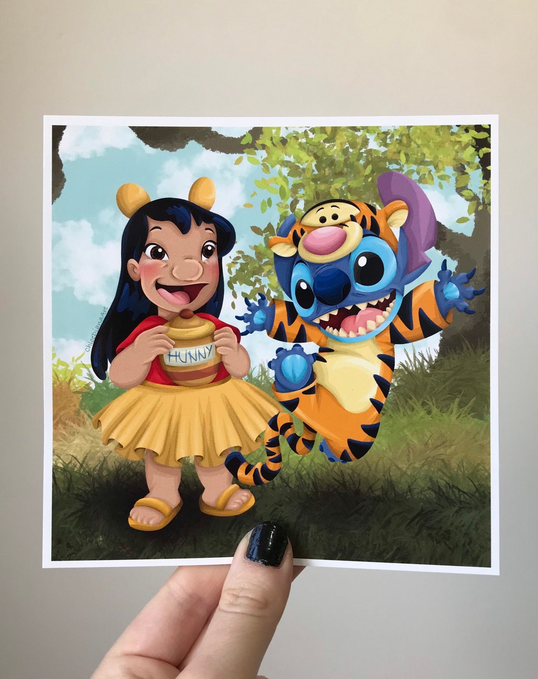 Hawaiian Bear Dress up Square Print - Etsy