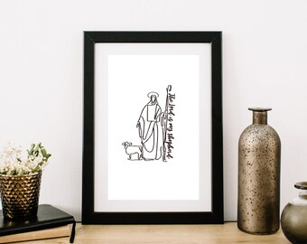 Psalms 23 Digital Download, Scripture Wall Art, Printable Biblical ...