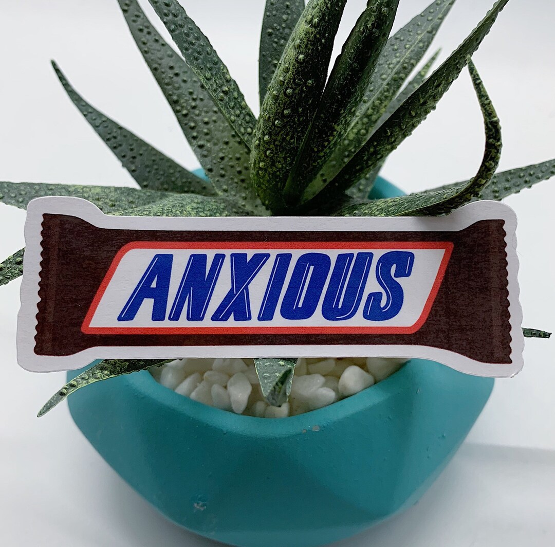 Anxiety Candy Bar Sticker - Etsy