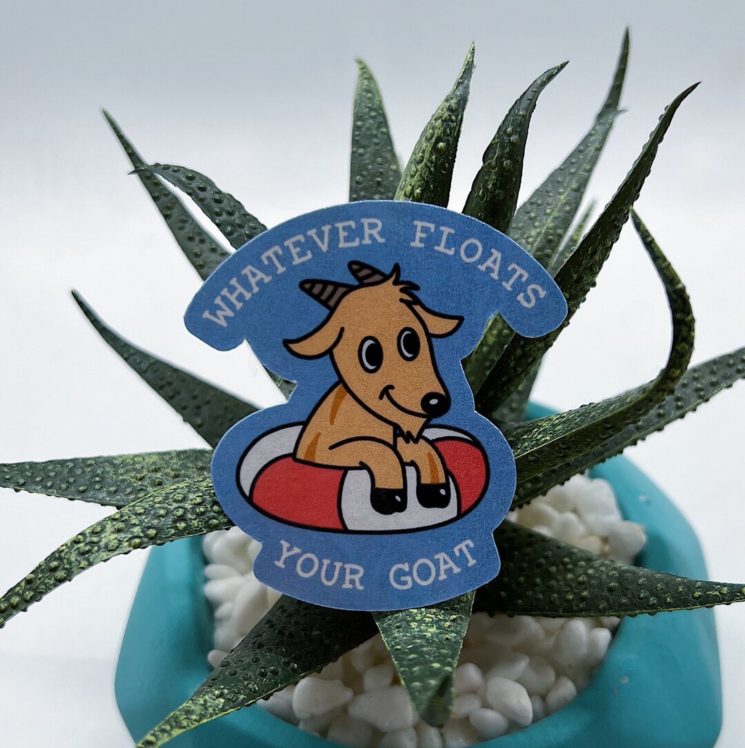 Goat Float Sticker - Etsy