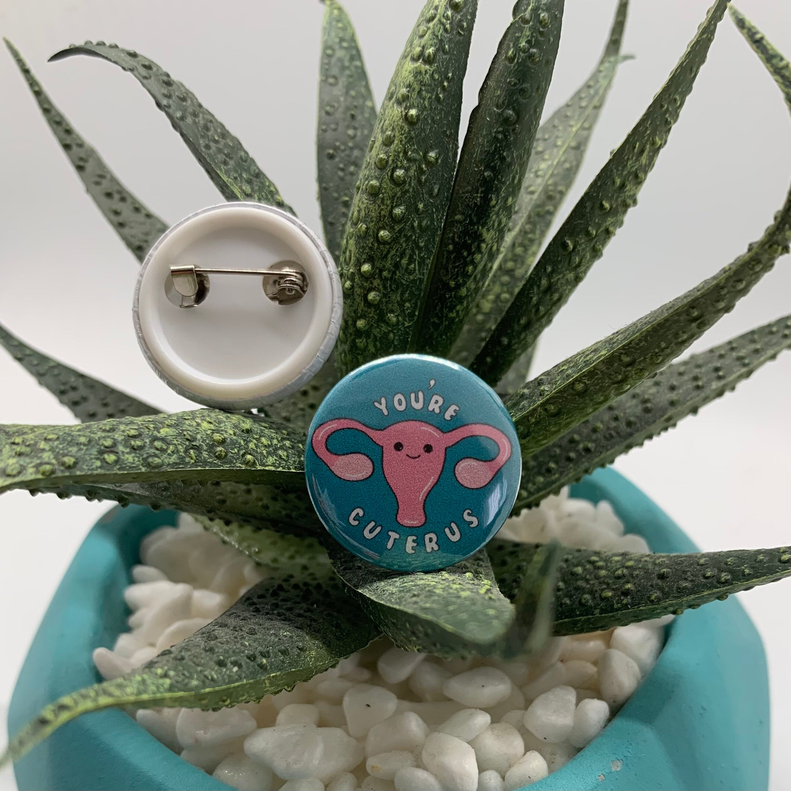 Youre cuterus feminist button pin | Etsy