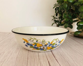 Large Enamel Bowl - Etsy