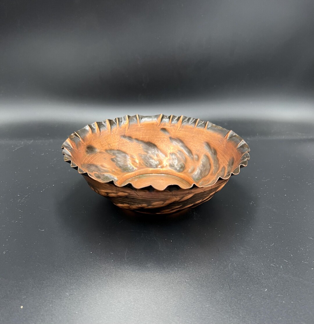 Vintage Copper Bowl, Copper Dish, Copperware Sugar Bowl Pot, Snack Pot ...