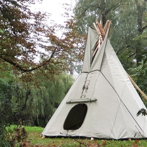Tipi Tent 4m, 13ft Cheyenne Style Teepee Tent, 100% Natural Material ...