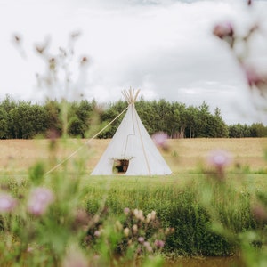 Tipi Tent 5m, 16ft Cheyenne Style Teepee Tent, 100% Natural Material ...