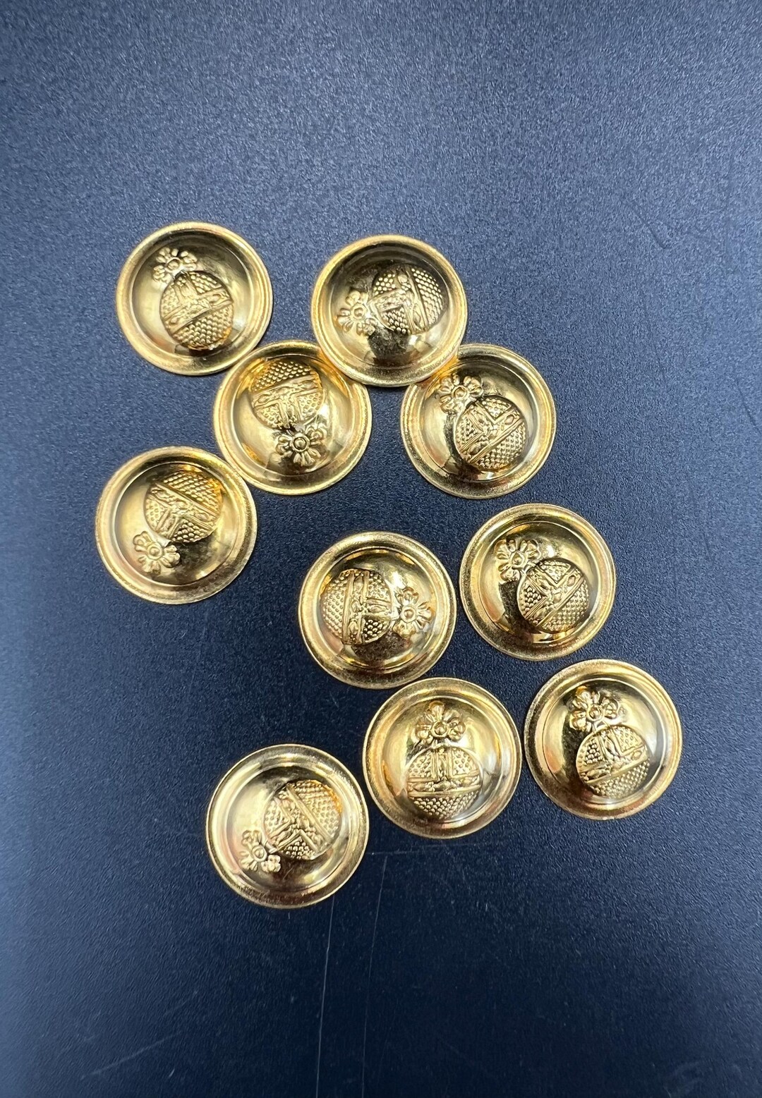 Vintage Metal Button, Lot of 10 Button Caps, 1.5cm Buttons Tops - Etsy