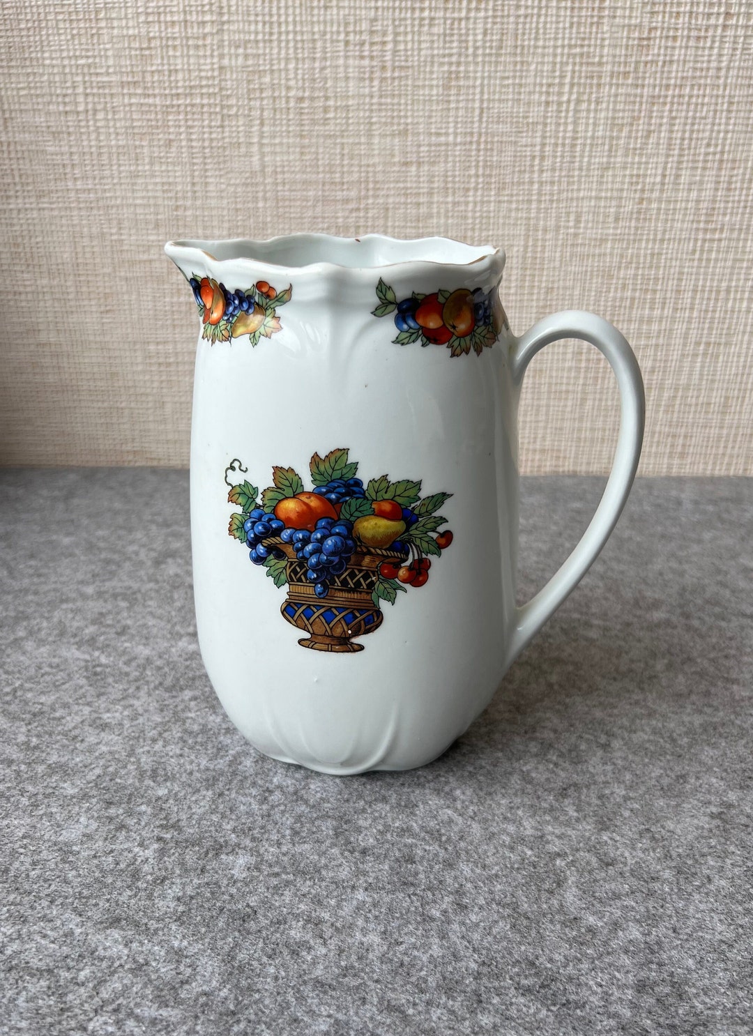 Vintage Ceramic Pitcher, Victoria China Czechoslovakia Ceramic Mug ...