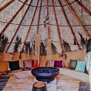 Tipi Tent 5m, 16ft Cheyenne Style Teepee Tent, 100% Natural Material ...