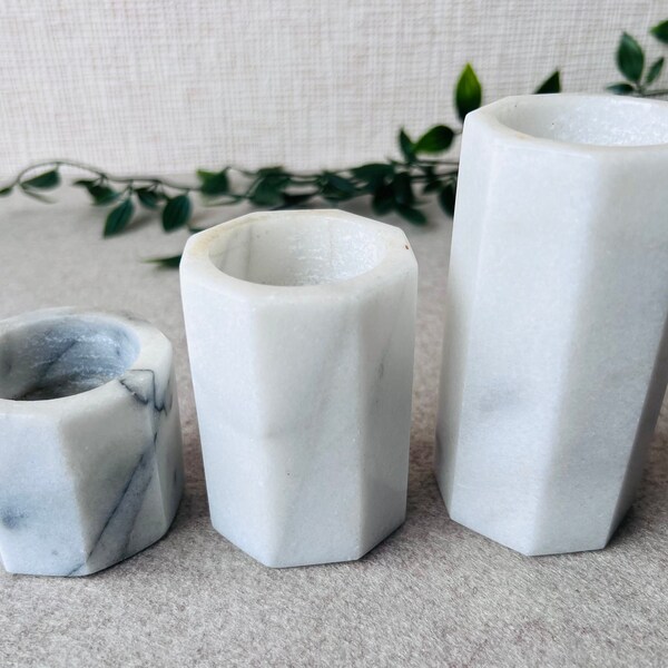 Marble Candle Holder - Etsy