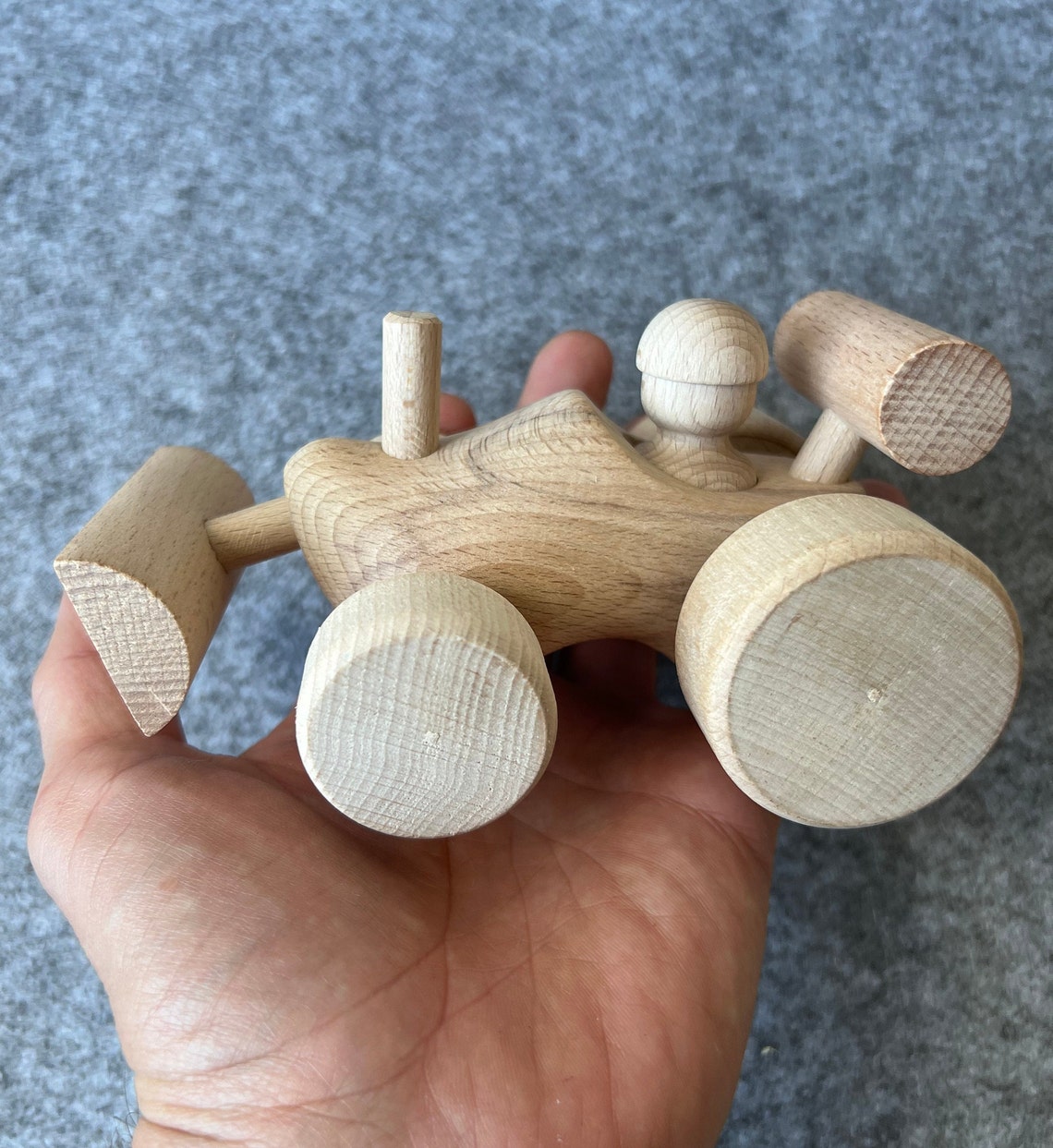 Wooden Tractor Toy, Handmade Wood Toy Farmer Tractor, Wooden Car, 100% ...