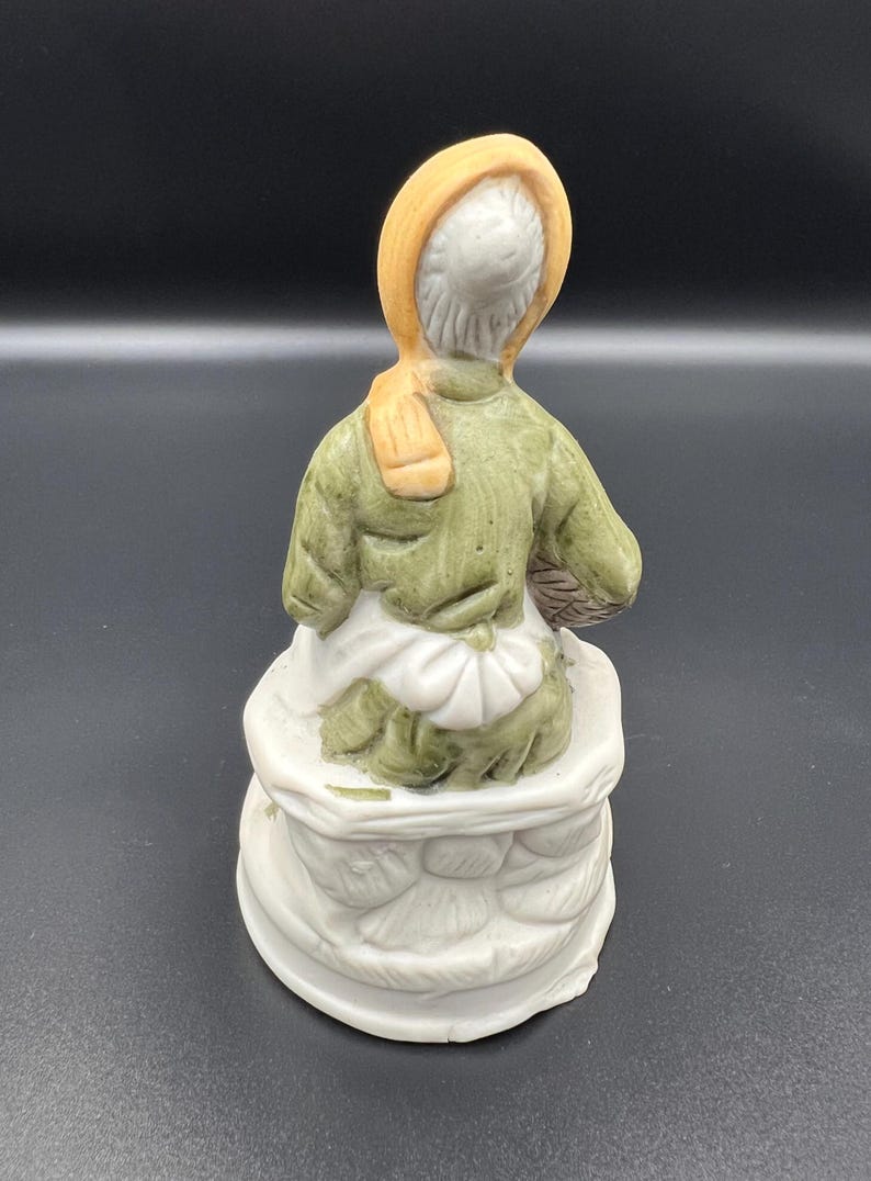 Vintage Lady Figurine, Ceramic Elderly Woman Statue, Rustic Pottery ...